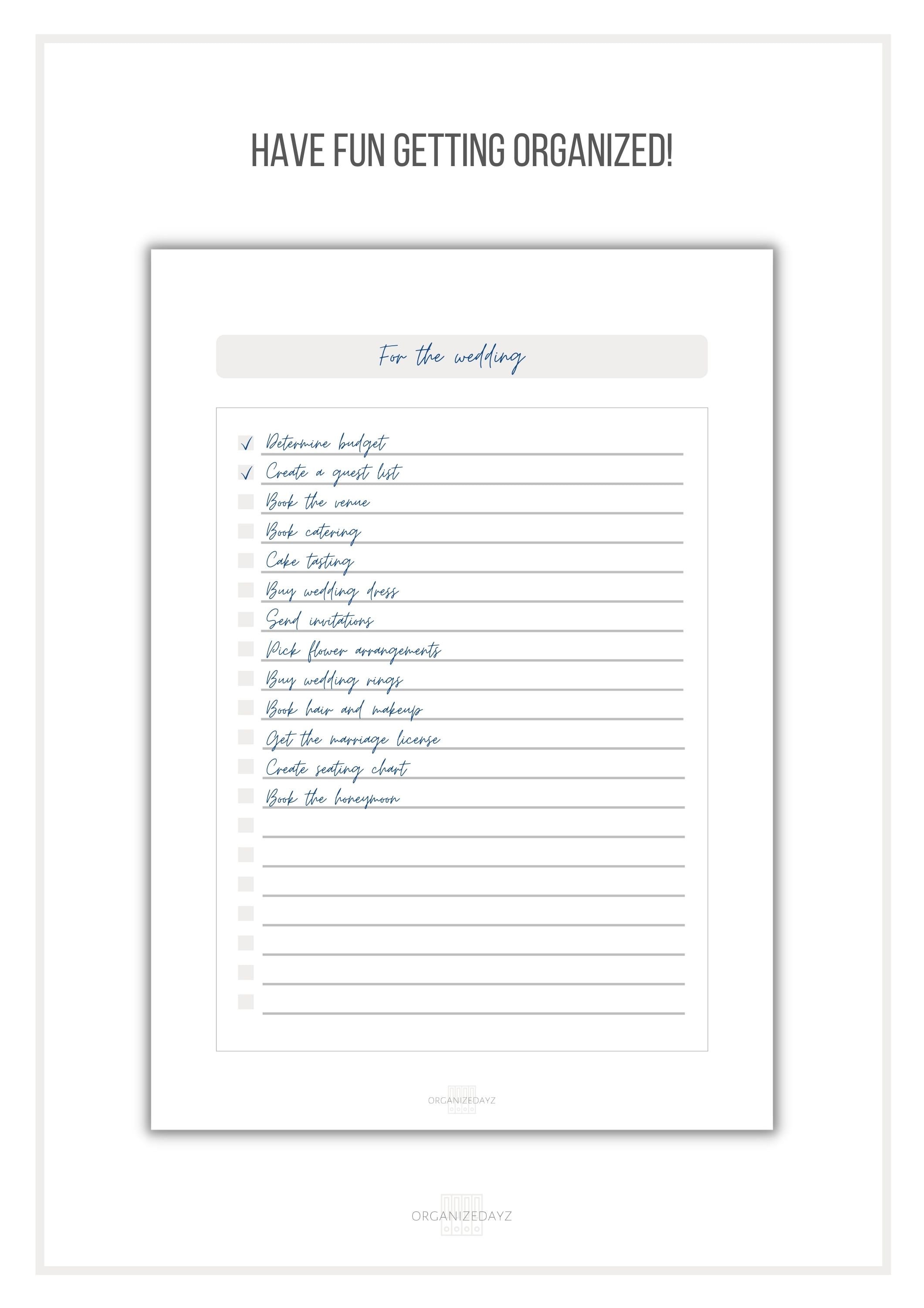 Printable Blank List | Simple List Template | Planner Insert ...