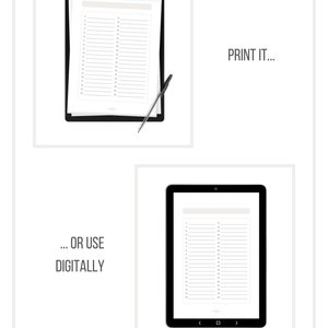 Numbered Blank List | Simple List Template | Printable List | Digital ...