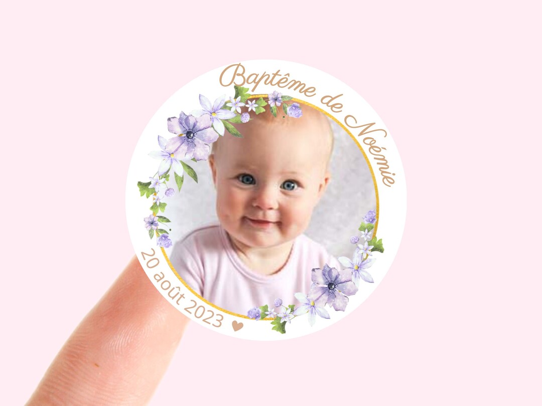 Baptism Stickers Personalized Self-adhesive Label Baptism Wedding EVJF ...
