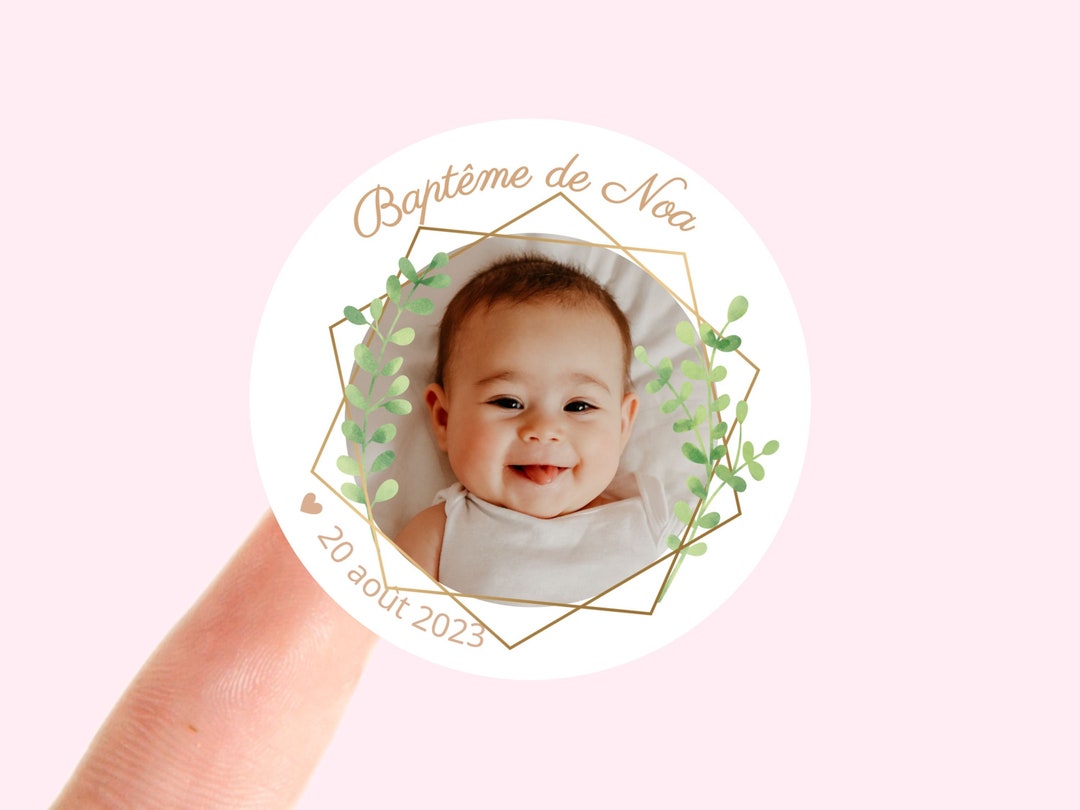 Baptism Stickers Personalized Self-adhesive Label Baptism Wedding EVJF ...
