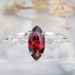 Vintage Marquise Garnet Engagement Ring Art Deco 14K White - Etsy