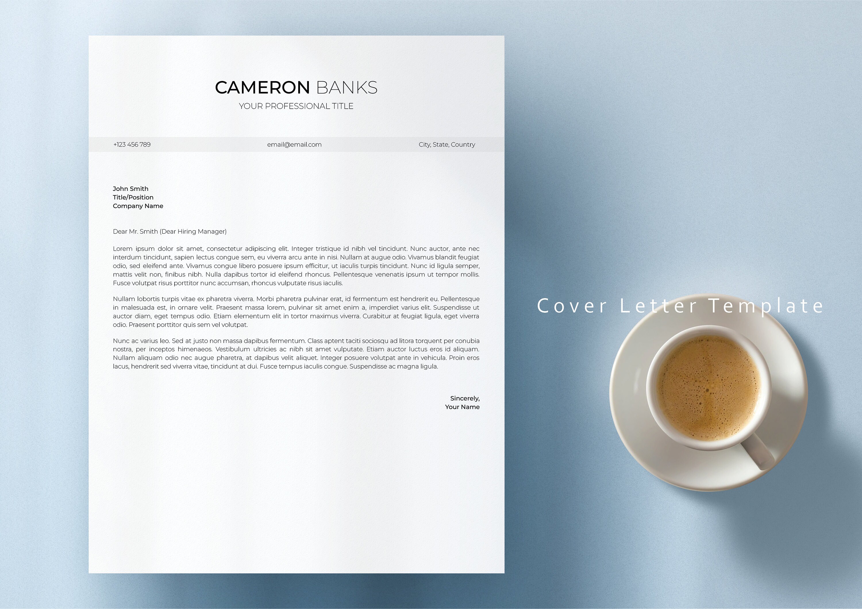 Professional Resume Template for Microsoft Word With Cover - Etsy