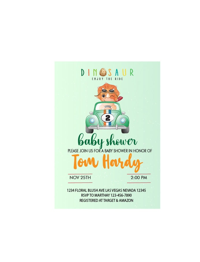 Paper & Party Supplies Racing Team Dinosaur-2 Theme Instant Download ...