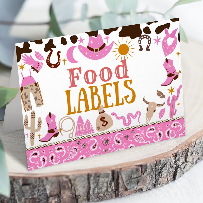 Western Food Label - Etsy
