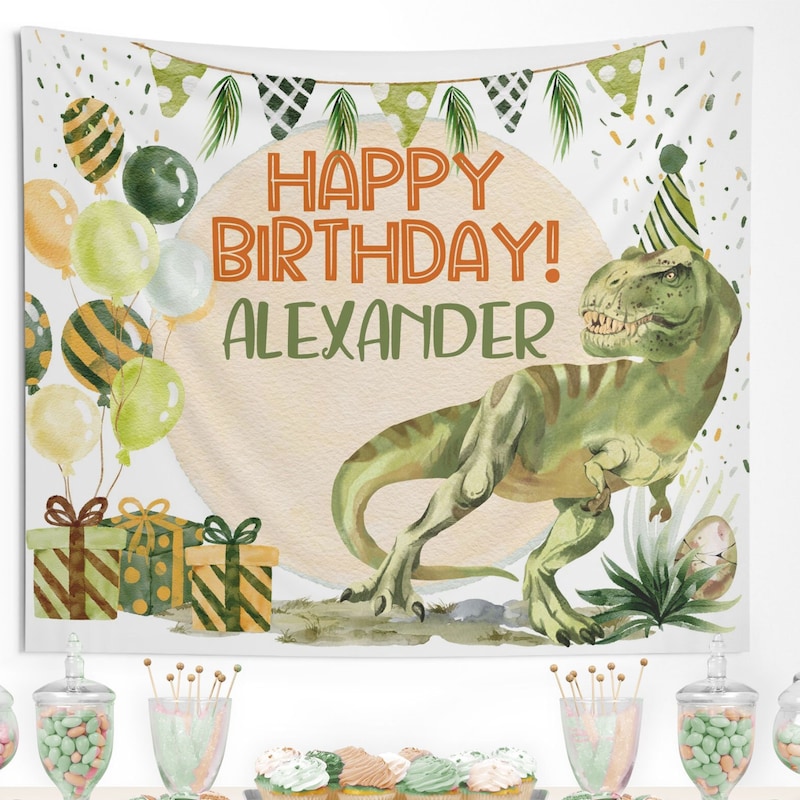 Dinosaur Backdrop - Etsy