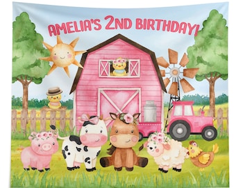 Farm Barnyard Birthday Banner - Etsy