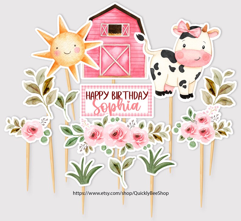 EDITABLE Holy Cow Gable Gift Box Label Cow Birthday Party - Etsy