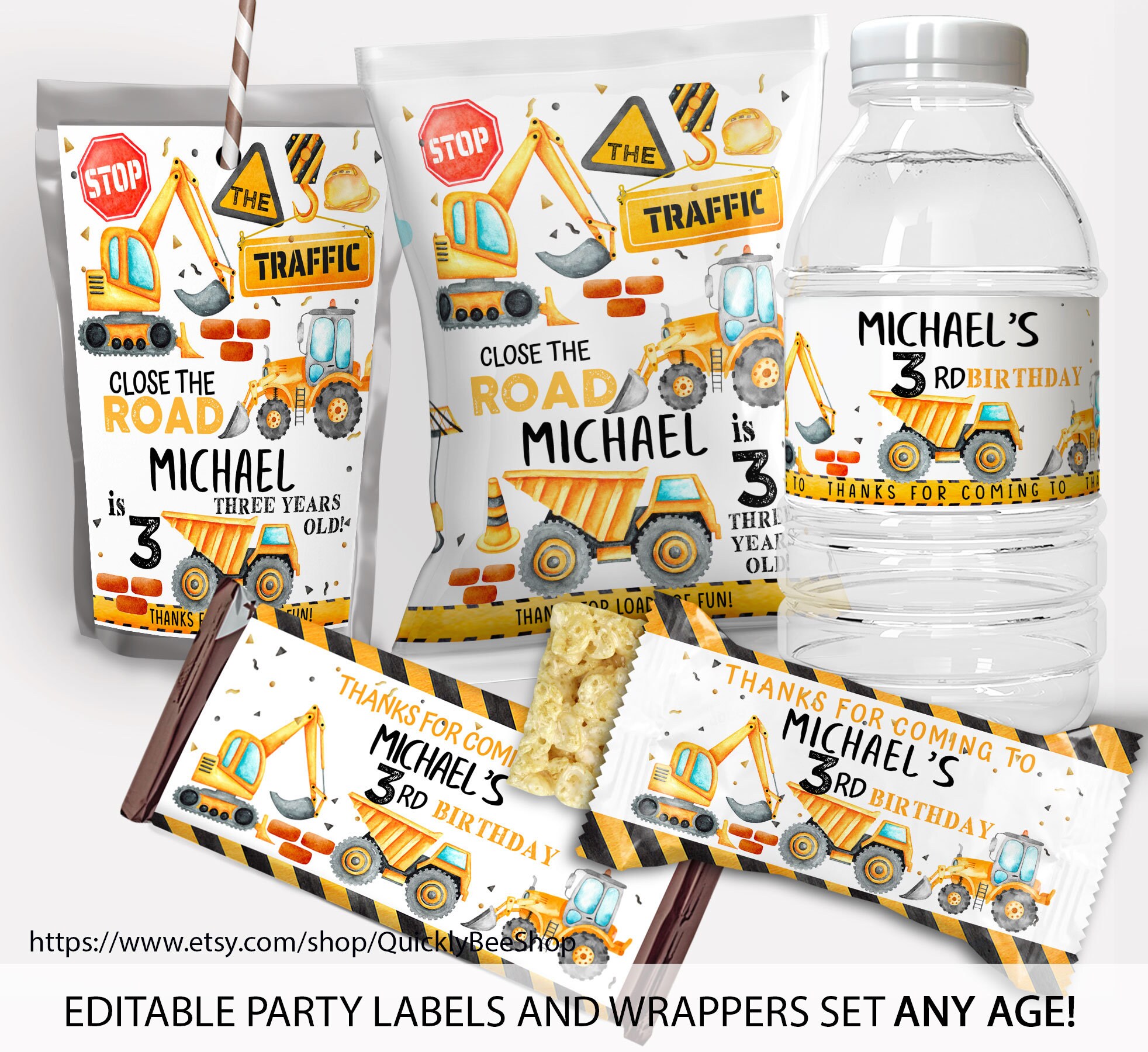 Construction Birthday Party Signs Banner Birthday Milestone - Etsy