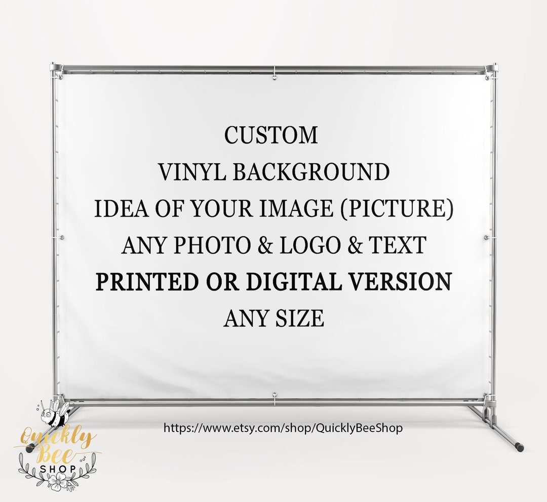 Custom Backdrop Personalized With Your Party Idea, Print My Backdrop ...