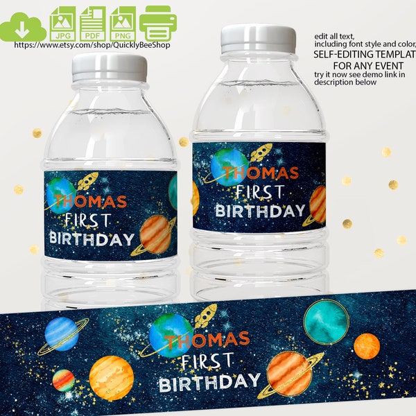 Outer Space Labels - Etsy