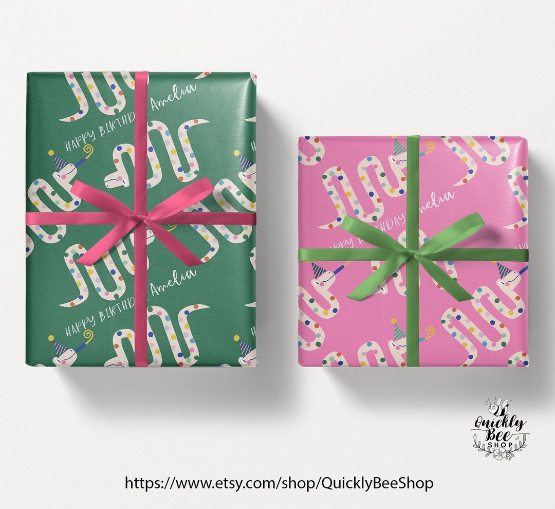 Snakes Gift Wrap, Reptile Wrapping Paper, Snake Lover Gift, Quality All ...