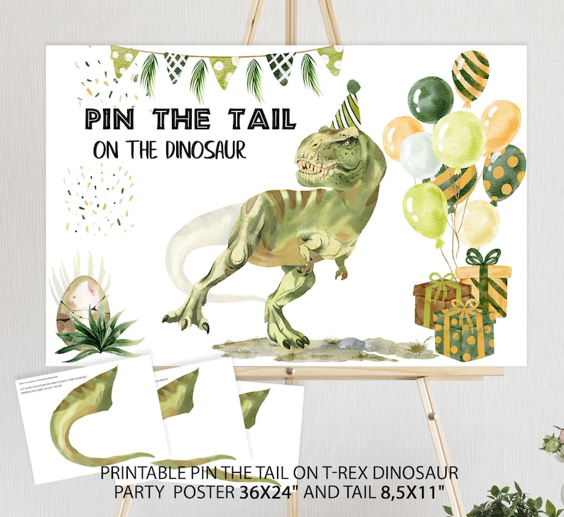 Dinosaur Toss, Feed the T-rex, Dinosaur Birthday Party, Dinosaur Game ...