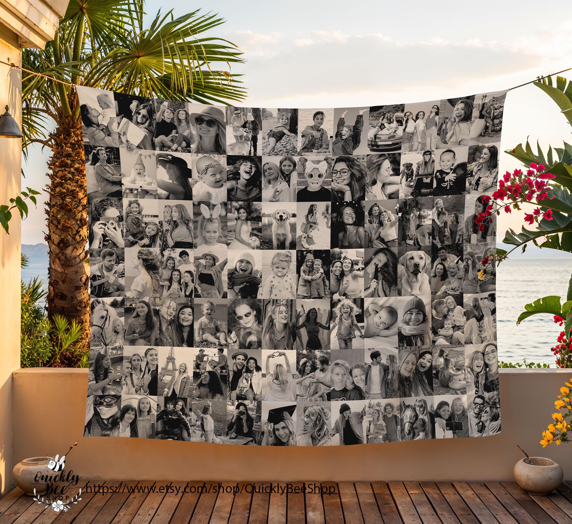 Birthday Backdrop, Fabric Photo Collage, Wedding, Bachelorette Party ...