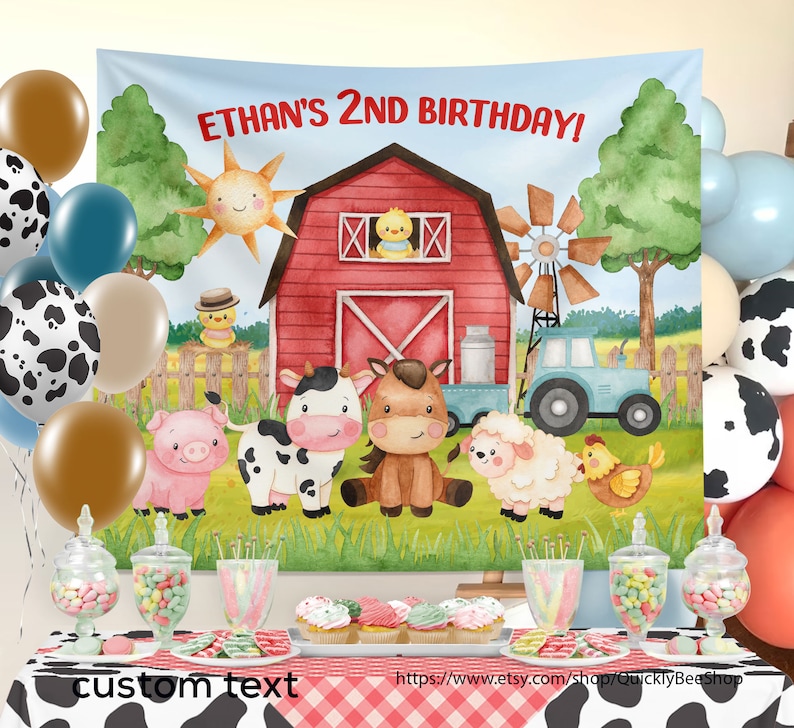 Pink Farm Backdrop Barn Backdrop Farm Birthday Farmhouse - Etsy