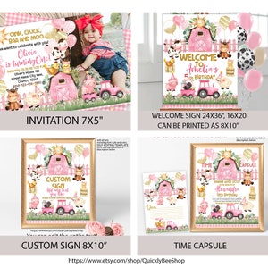 EDITABLE Farm Birthday Party Bundle, Digital Template, Farm Theme ...