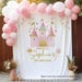 Princess Birthday Backdrop Pink, Girl First Birthday Backdrop, Princess ...