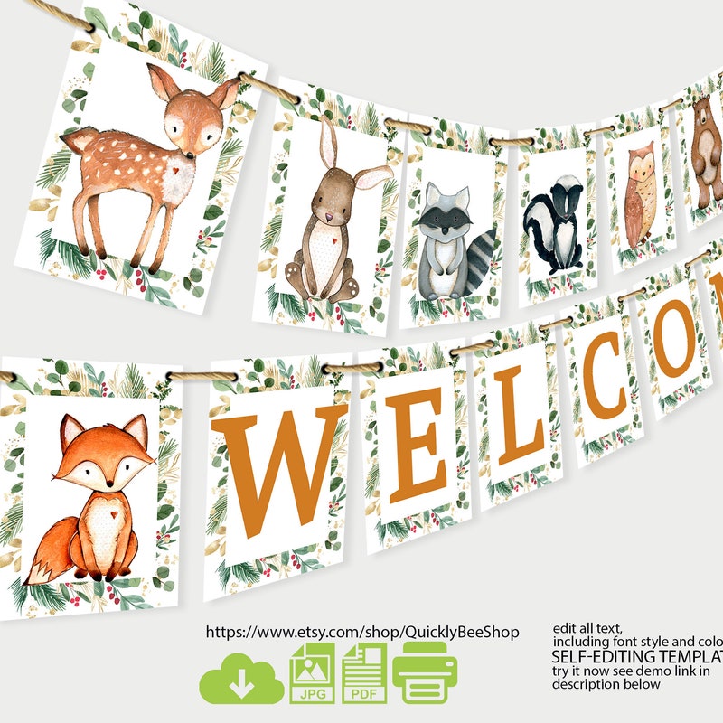 Woodland Banner - Etsy