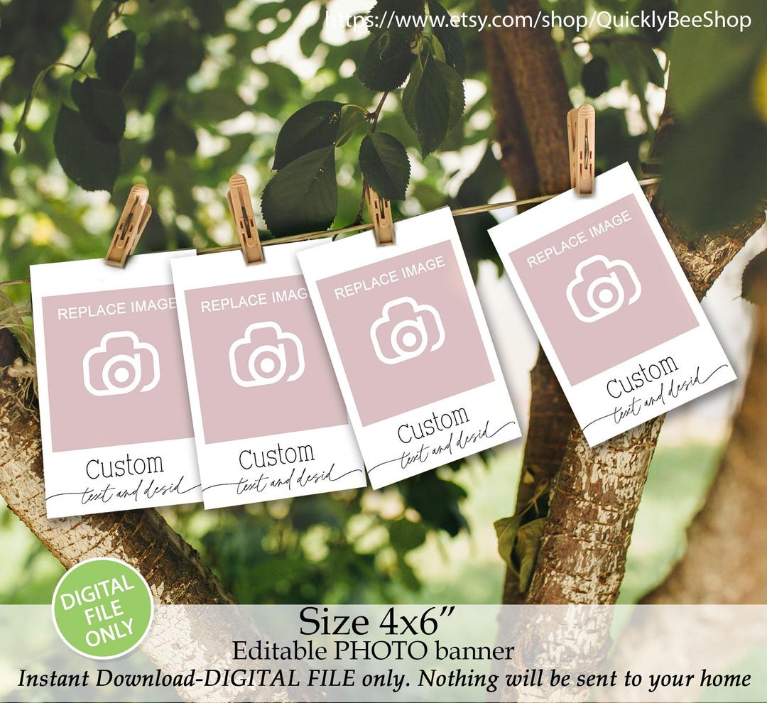 Editable Custom Photo Banner, Custom Design, Monthly Photo Banner, Your ...