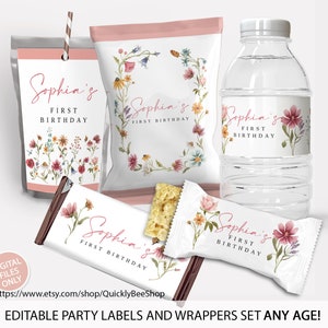 Capri Sun Label Template Wildflower - Etsy