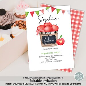 Apple Thank You Tag Template, Editable Apple Party Favor Tag, Sweet ...
