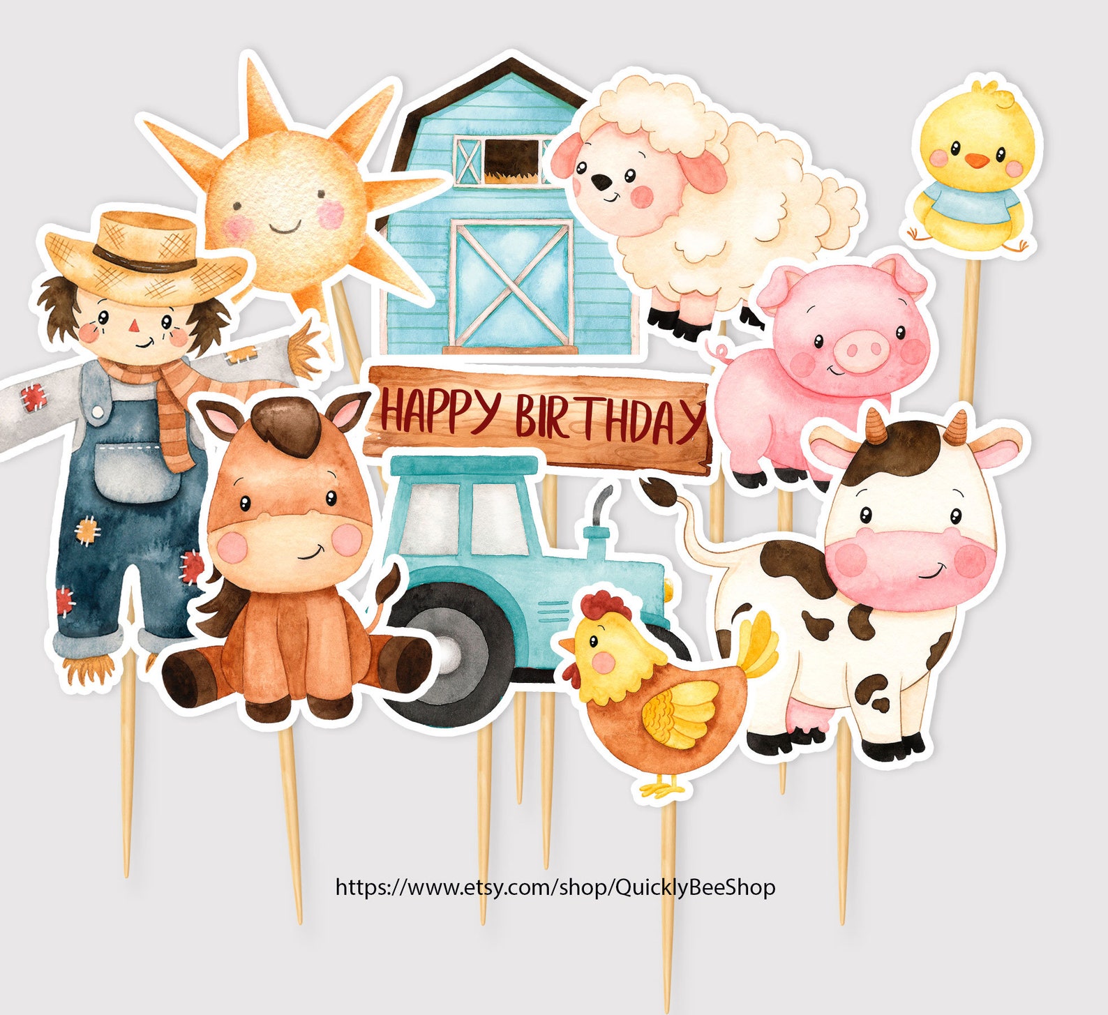 Printable Centerpiece Toppers, Cupcake Toppers Birthday Decorations ...