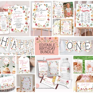 Wildflower Birthday Backdrop, Our Little Wildflower Decor, Wildflower ...