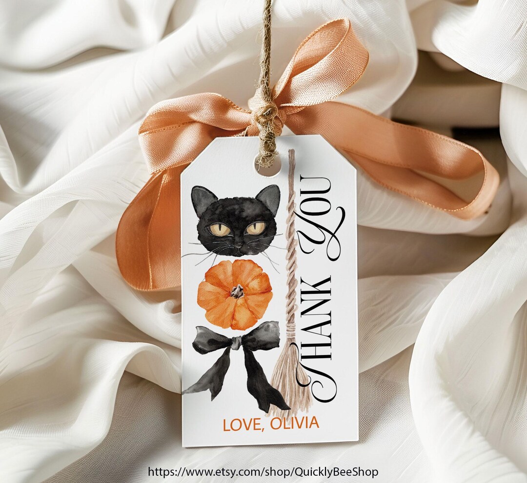 Halloween Gift Tag, Halloween Party Gift Tag, Halloween Favor Tag ...