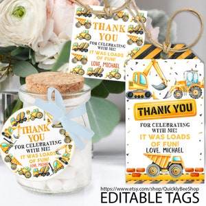 Construction Food Tags, Dump Truck Party Buffet Label, Tent Card Food ...