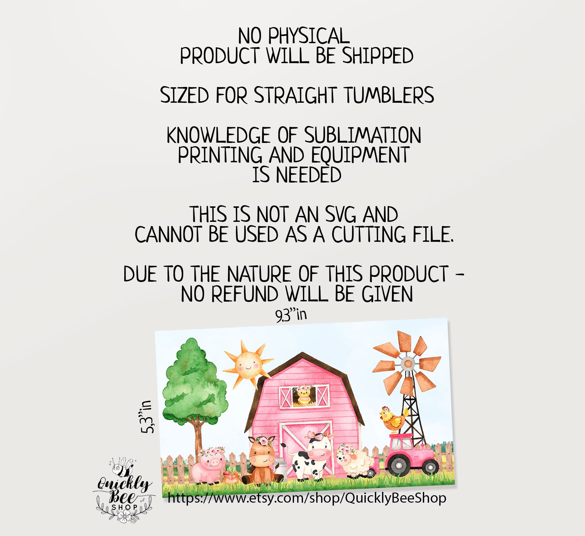 Farm Animals 12oz Baby Bottle Sublimation Barnyard Baby - Etsy