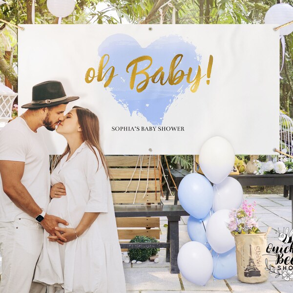 Baby Shower Backdrop Boy - Etsy