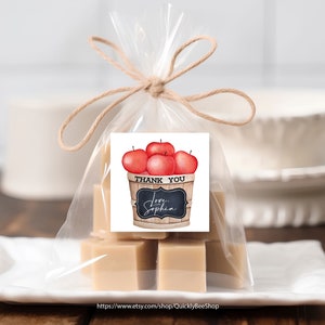 Apple Thank You Tag Template, Editable Apple Party Favor Tag, Sweet ...