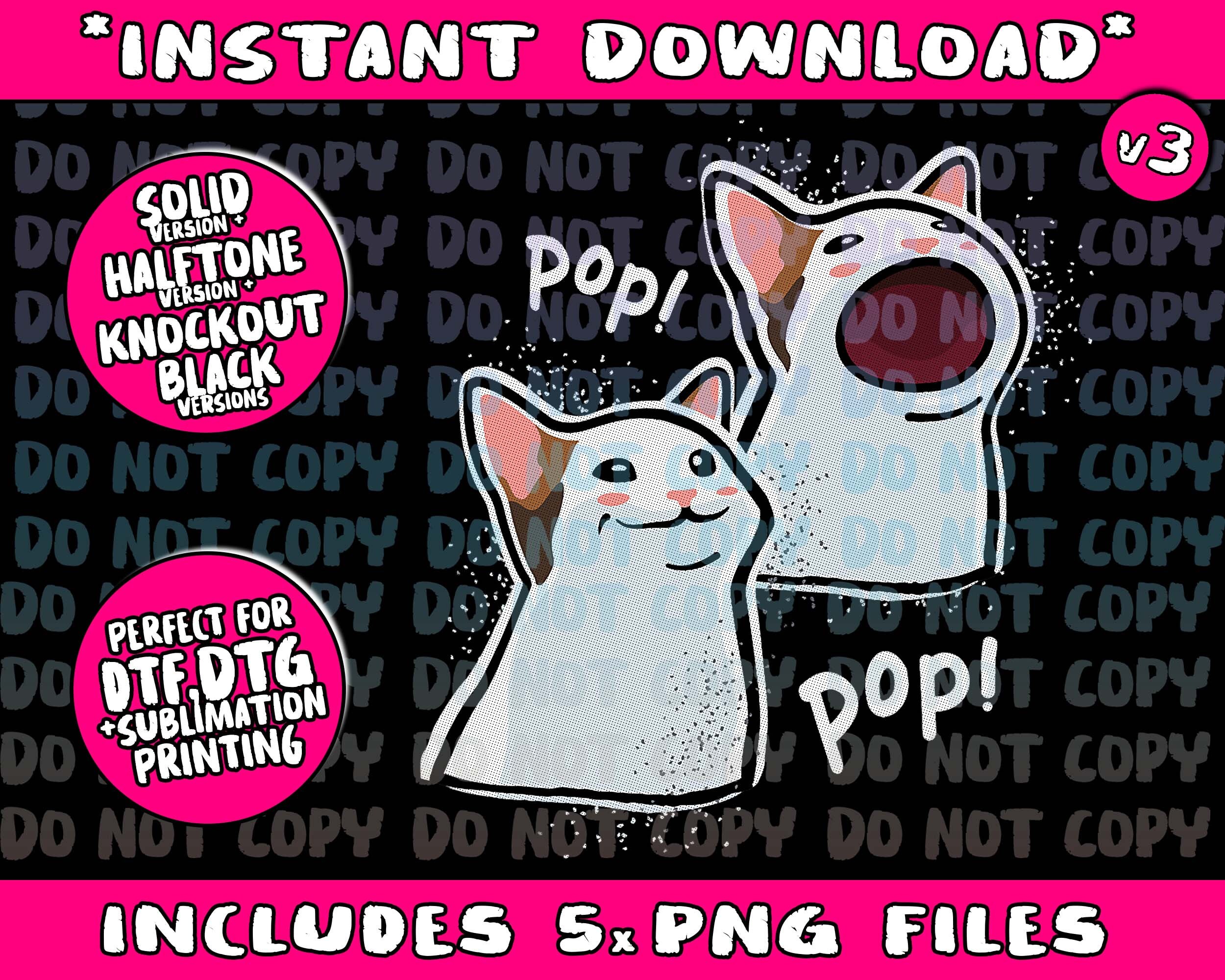 Pop Cat Meme Pop Cat Funny Cat Memes Png Bundle Trending Png - Etsy México