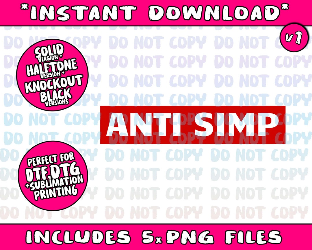 Anti Simp Simping Police No Simp Zone Meme STOP SIMPING - Etsy