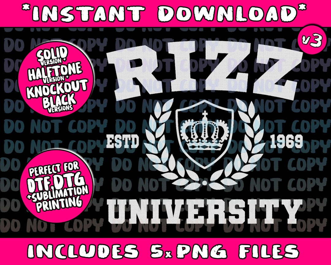 Rizz University Funny Meme W Rizz Png Bundle Trending Png - Etsy UK