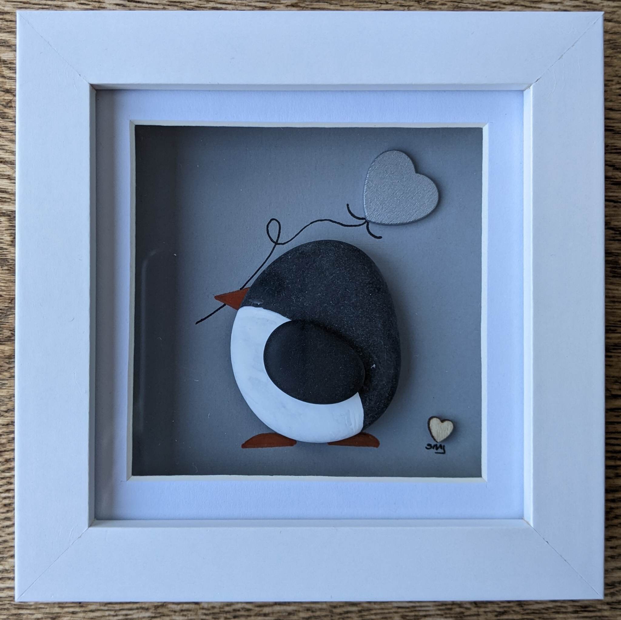 Mini Frame: Penguin With Balloon - Etsy