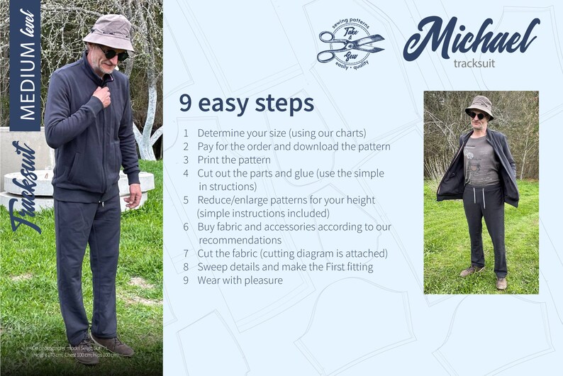 Track Suit Sewing Pattern Sweatpants Pattern Sweatshirt Pattern PDF ...