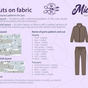 Men's Tracksuit Sewing Pattern: Sweatpants and Sweatshirt (size L-XXL ...