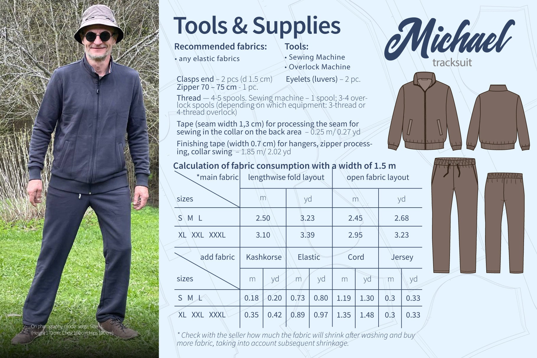 Track Suit Sewing Pattern Sweatpants Pattern Sweatshirt Pattern PDF ...