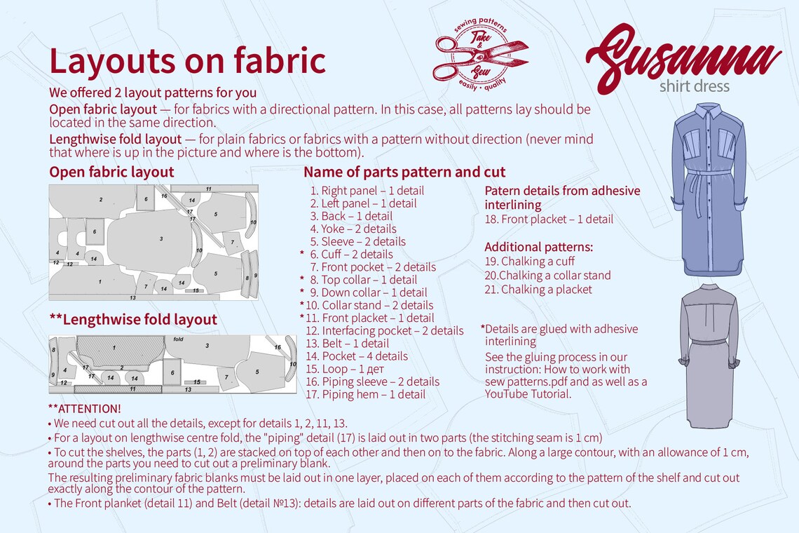 Shirt Dress Pattern PDF Sewing Pattern Plus Size Pattern 3XL 4XL 5XL ...