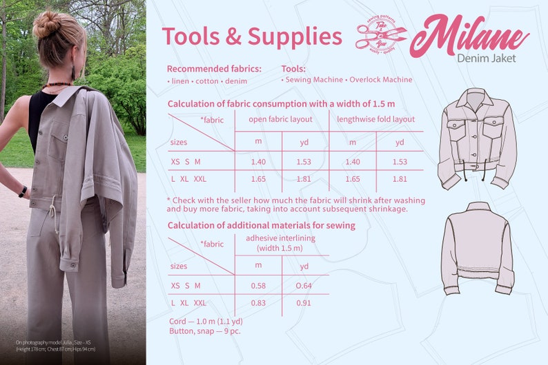 Denim Jacket Pattern Denim Crop Jacket Jean Jacket Pattern Crop Jacket ...