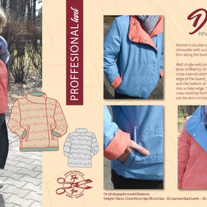 Reversible Jacket Sewing Pattern. Indie DIY Women Tamarack Jacket, Size ...
