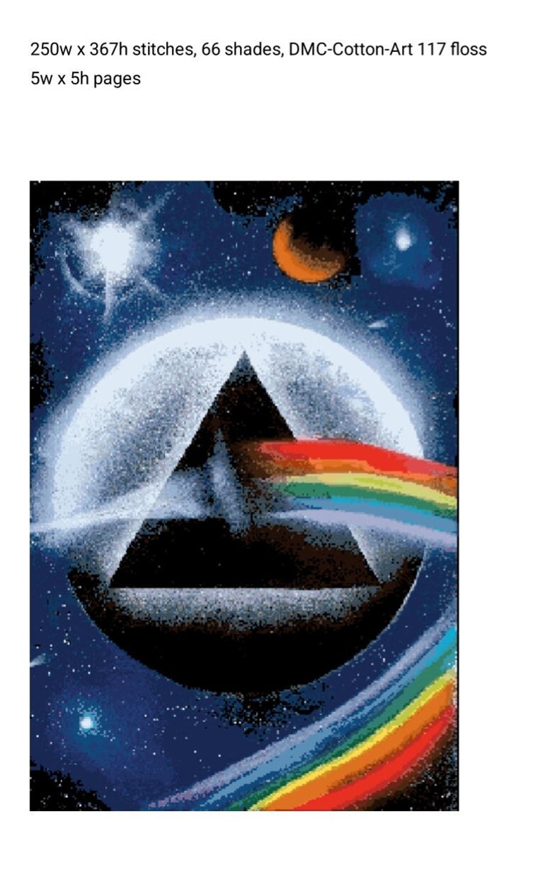 Pink Floyd Cross Stitch Pdf Pattern - Etsy