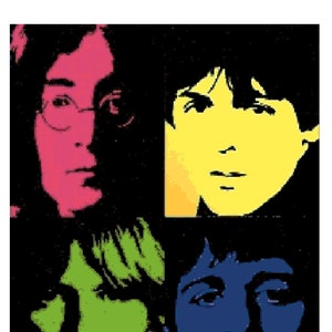 The Beatles Cross Stitch Pdf Pattern - Etsy UK
