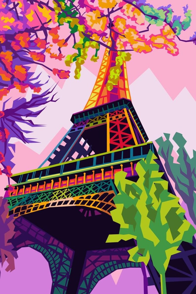 Paris Pop Art Cross Stitch Pdf Pattern - Etsy