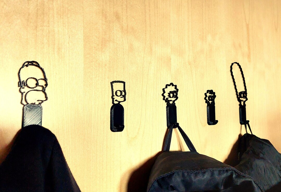 Coat Hook Simpsons Key Holder Wall Coat Rack Door and Wall - Etsy