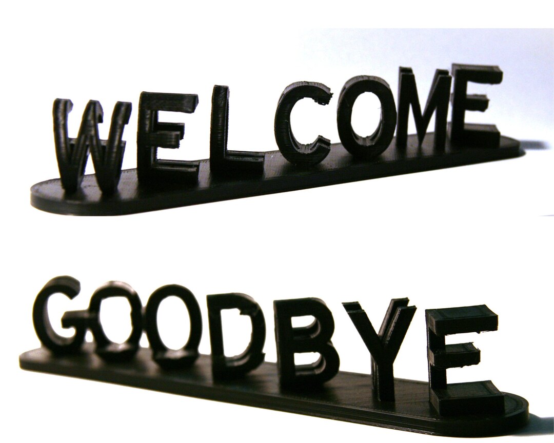 Welcome Goodbye Illusions Sign Entrance Welcome Sign - Etsy
