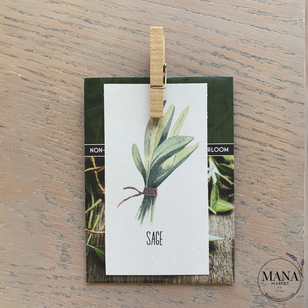 Printable Herb Labels , Set of Rustic Plant Seed Tags and Label ...