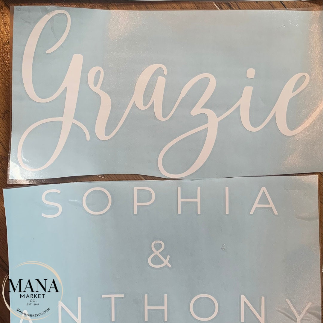 Limoncello Wedding Favor Sign, Wedding Mirror Decal, Grazie Wedding ...