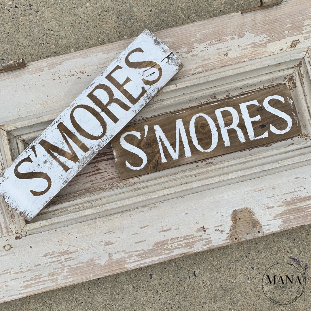 Rustic S'mores Bar Wood Sign for Cozy Gatherings, S'mores Lover's Wood ...
