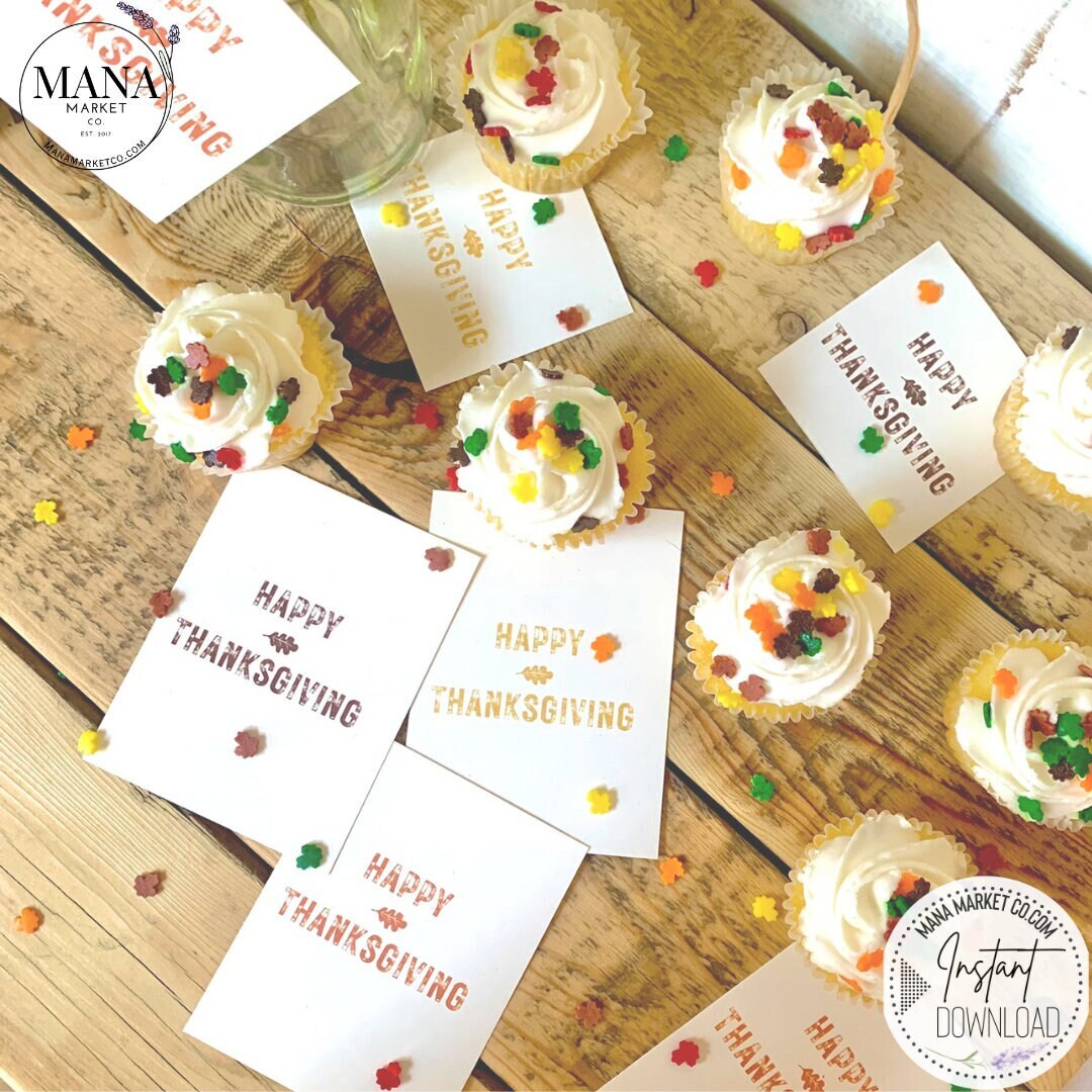 Thanksgiving Gift Tags, Thankful Gift Tags, Thanksgiving Napkin Tags ...